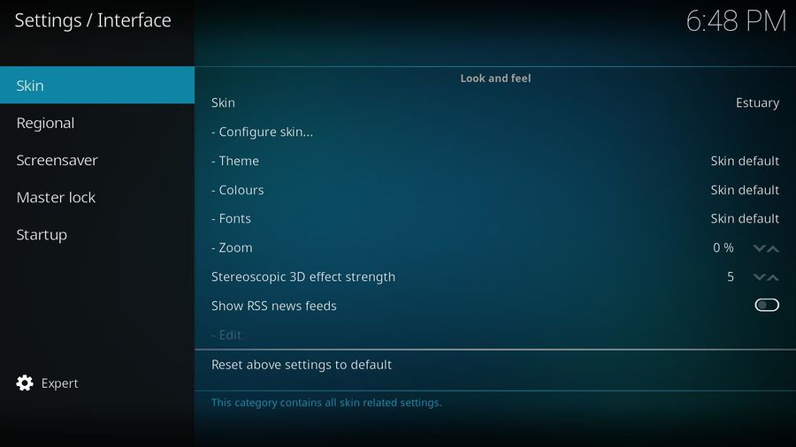 Settings/Interface - Official Kodi Wiki