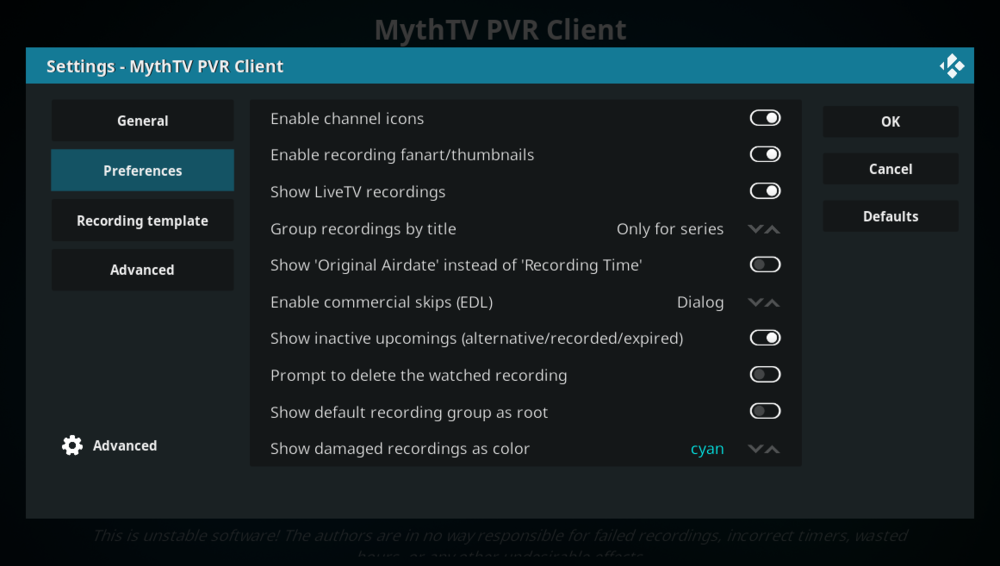 Add-on:MythTV PVR Client - Official Kodi Wiki