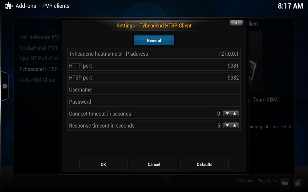 Add-on:Tvheadend HTSP Client - Official Kodi Wiki