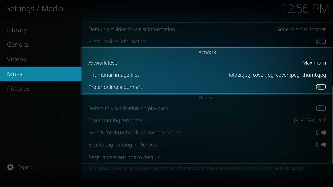 Settings/Media/Music - Official Kodi Wiki