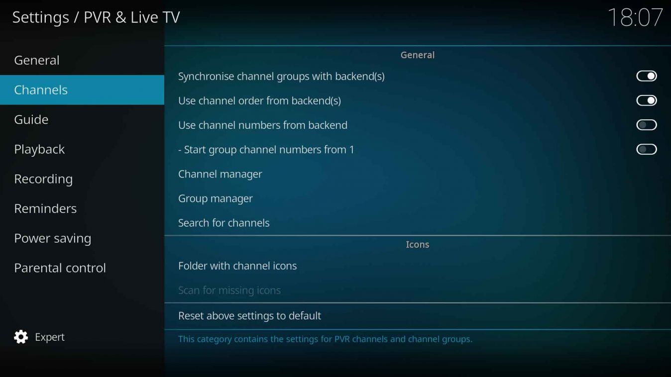 Settings/Live TV/Channels - Official Kodi Wiki
