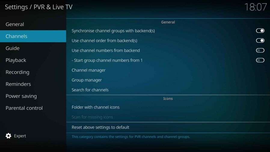 Settings/Live TV/Channels - Official Kodi Wiki