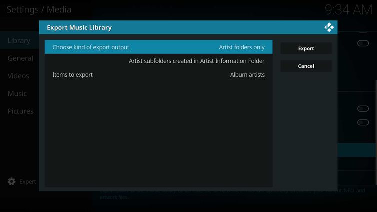 Import-export library/Music - Official Kodi Wiki