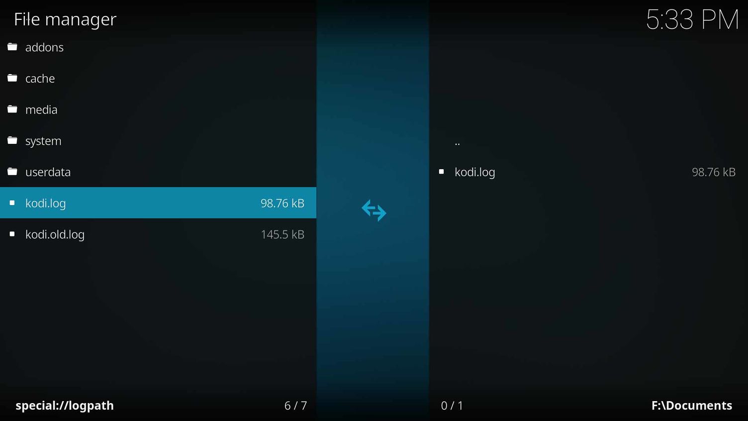 Log file/File manager access - Official Kodi Wiki