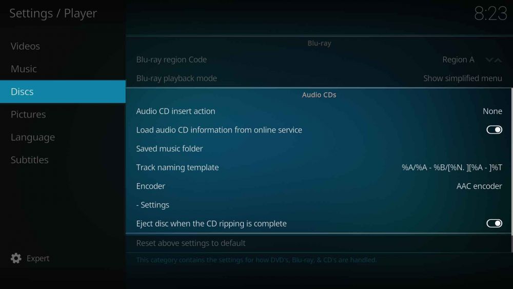 Settings/Player/Discs - Official Kodi Wiki