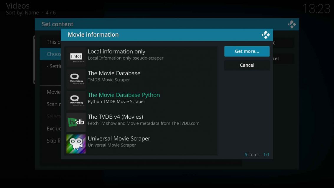 Changing Scrapers - Official Kodi Wiki